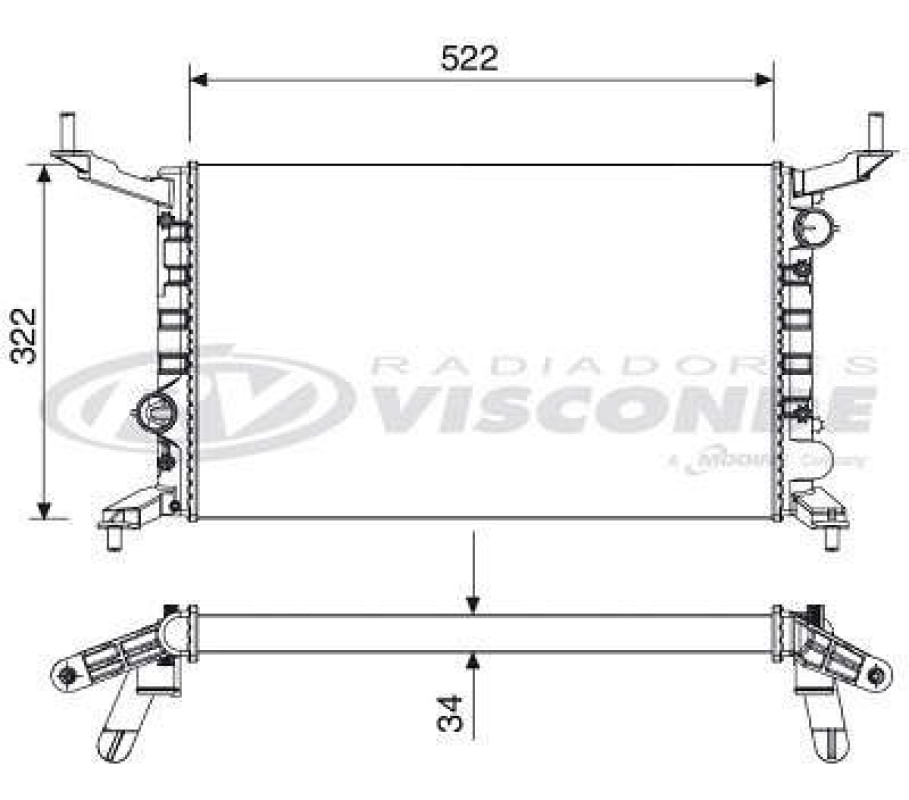 Radiador Prisma Celta 2006 2007 2008 2009 2010 2011 C/ S AR
