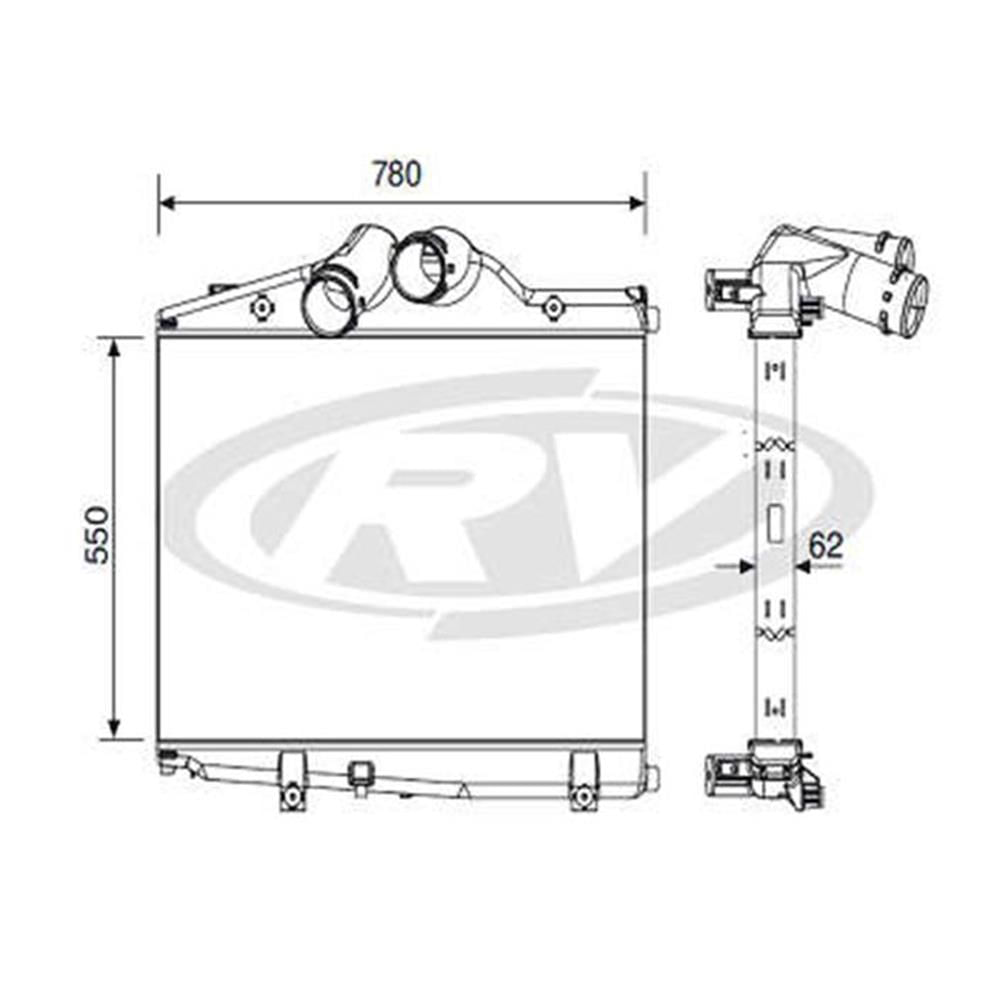 Intercooler Atego 2004 até 2011 Visconde 12679