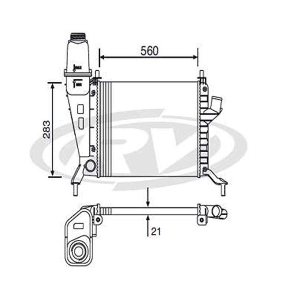 Radiador Celta 2000 até 2005 Visconde 12580