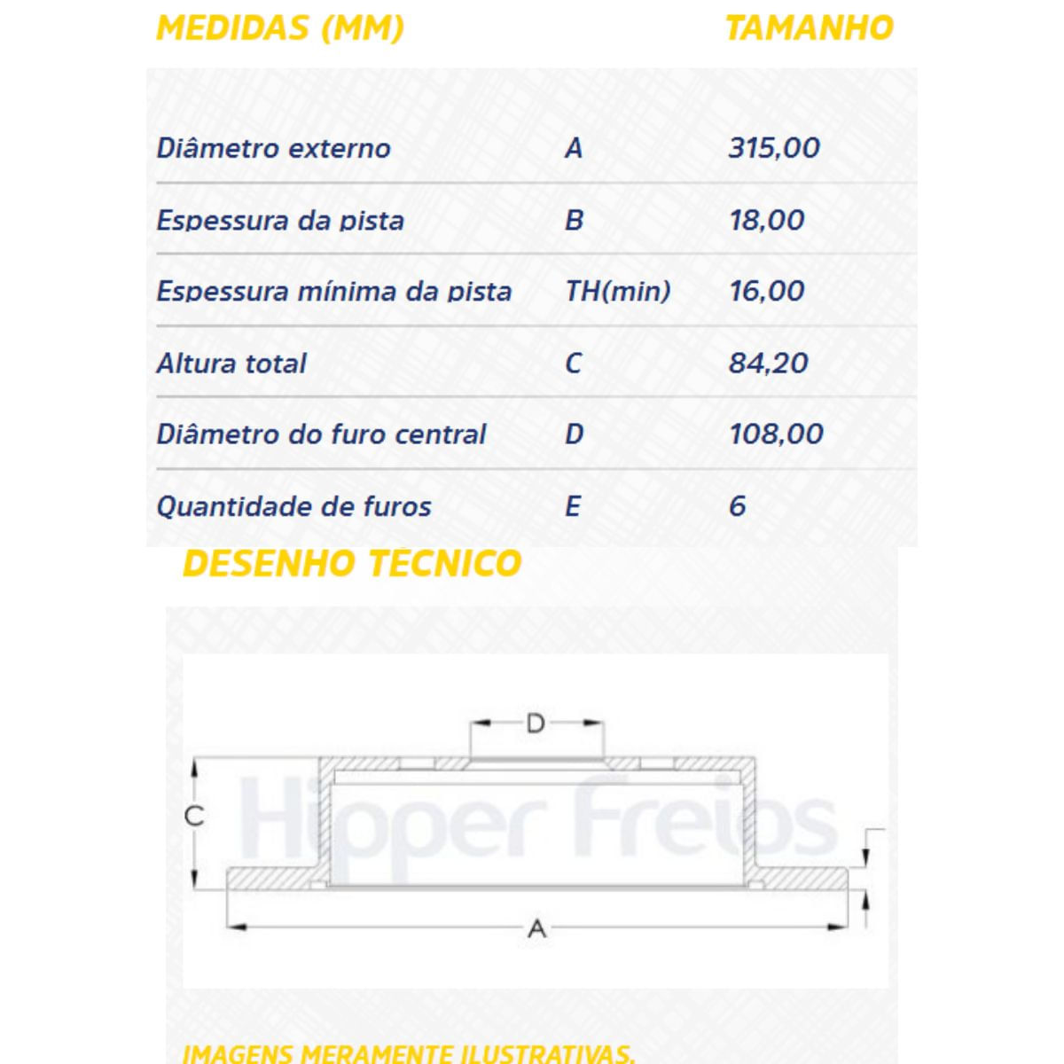 Hf206 - Disco Freio Tras Solido - Pajero Sport 99 / Pajero 2.5 / 2.8 ...