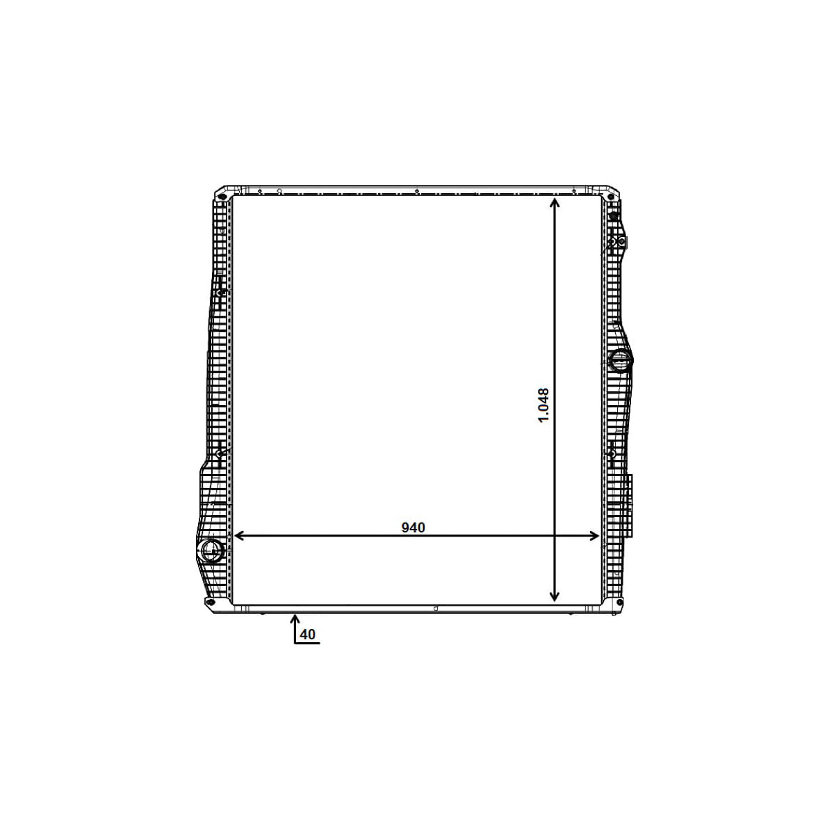 Cr 2094 000P - Radiador Agua - R400/440/480/560/620 - Behr