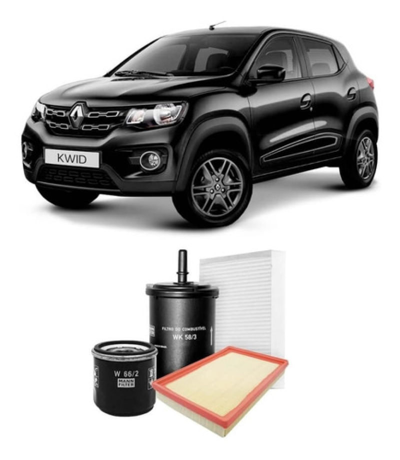 Kit Filtro Ar Cabine Óleo E Combustível Renault Kwid 1.0 12v SP11065-4