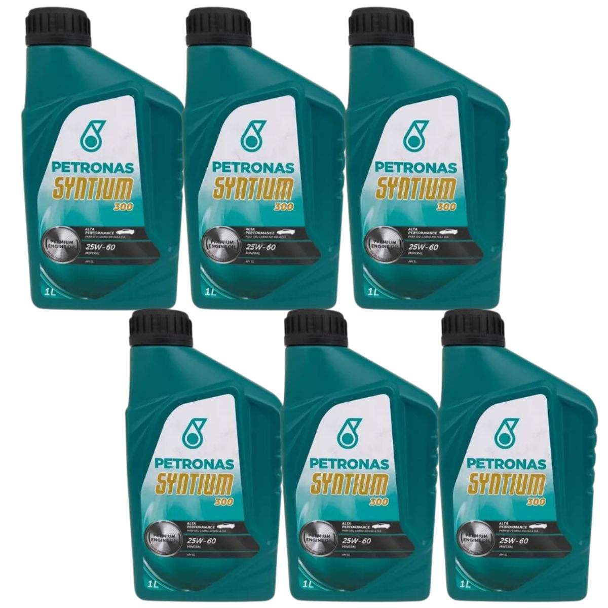 Kit 6 Óleos Motor Alta Kilometragem 25w60 Sl