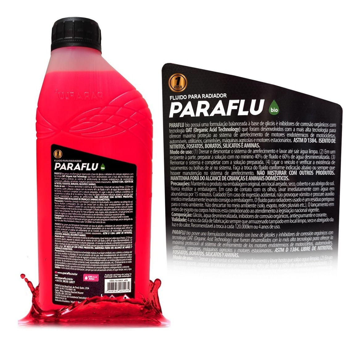 Aditivo Radiador Paraflu Concentrado Rosa 1 Litro Original