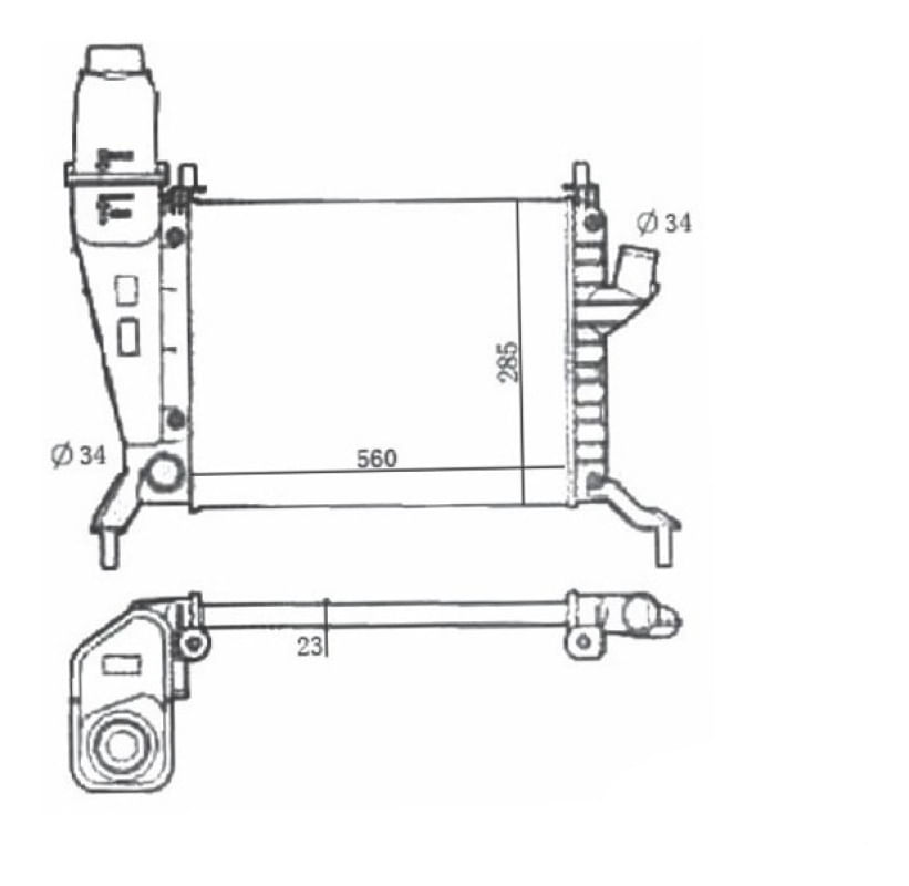 Radiador Celta Com Ar 1.0/1.4 2000 2001 2002 2003 2004 2005