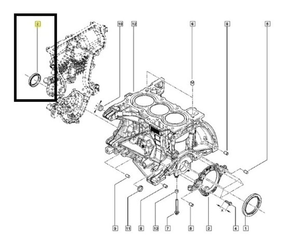 Retentor Polia Virabrequim 135106492r Renault 1.0 3c 12v